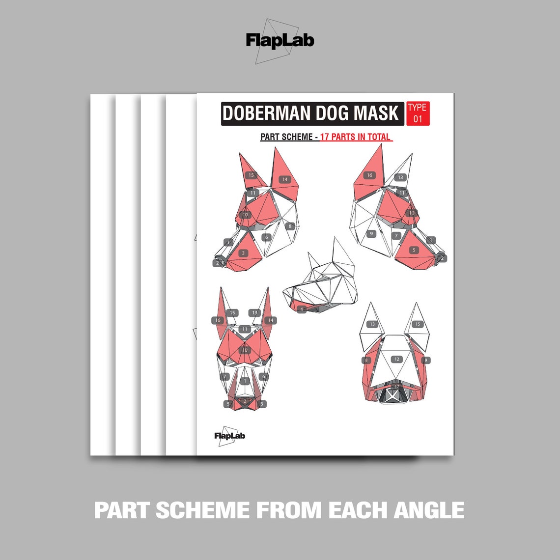 Paper Craft Doberman Dog Mask Printable Template Pdf Svg - Etsy