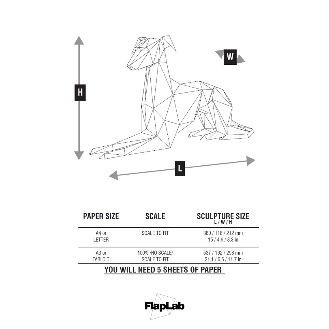 Papercraft Italian Greyhound Dog Papercraft Digital - Etsy