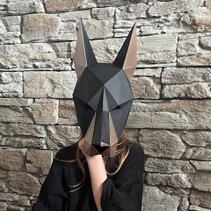 Paper Craft Doberman Dog Mask Printable Template Pdf, Svg, Dxf, Instant ...