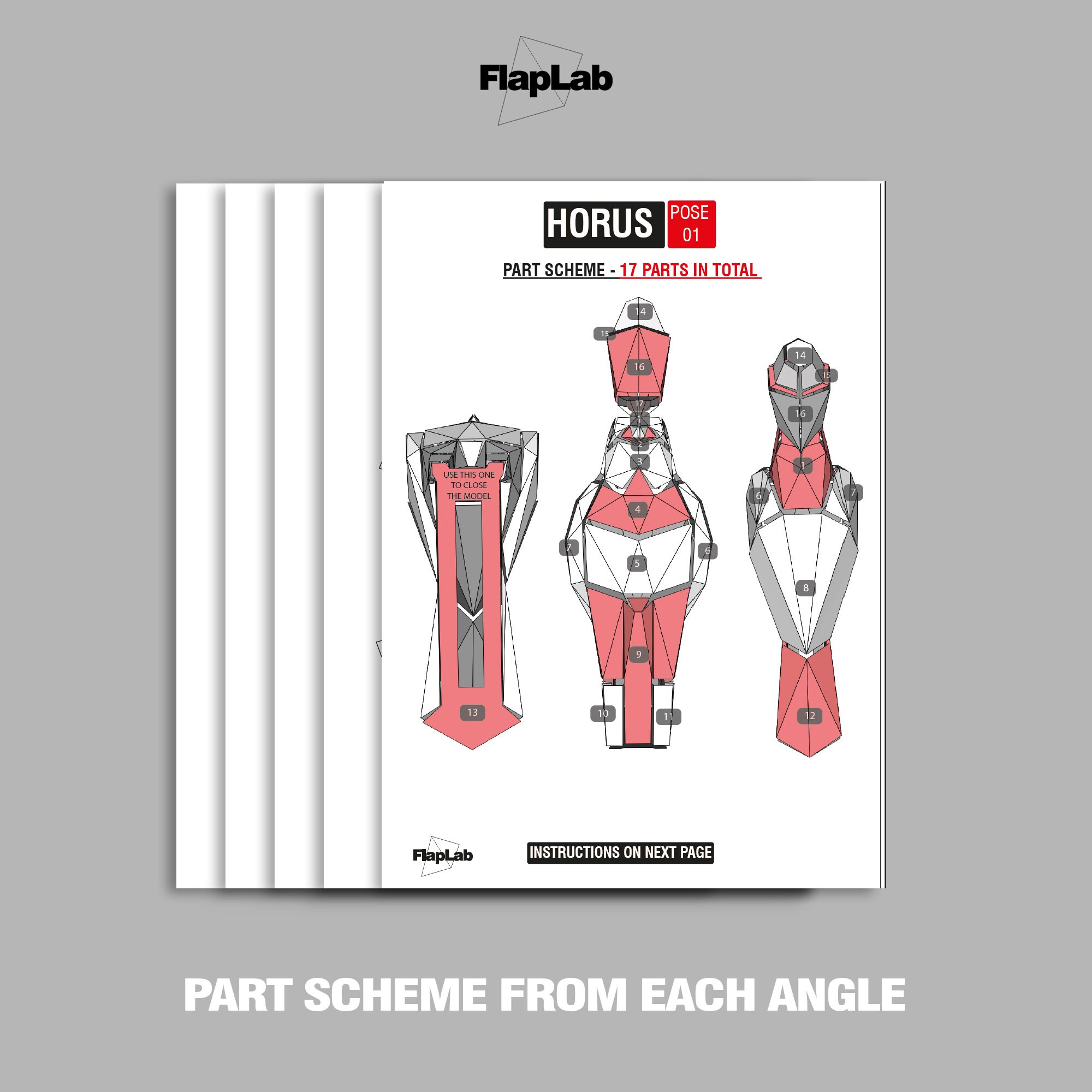 Papercraft Horus Falcon DIY Egyptian God Digital Papercraft - Etsy ...