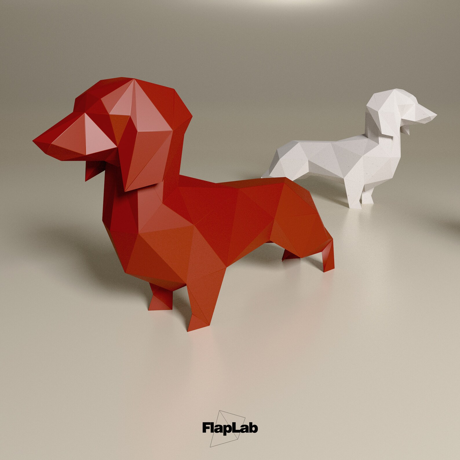 Papercraft Dachshund Dog, Dachshund Digital Patterns, 3D Dog Papercraft ...