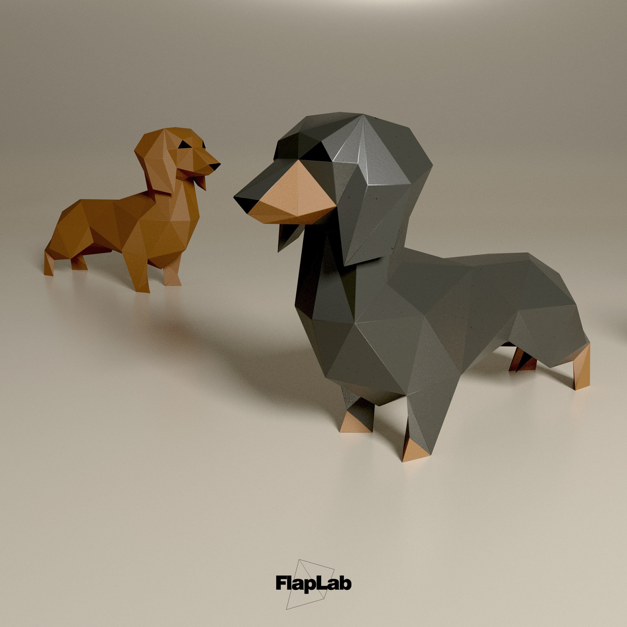 3D Dachshund Papercraft: DIY Dog Decoration (digital Pattern) - Etsy