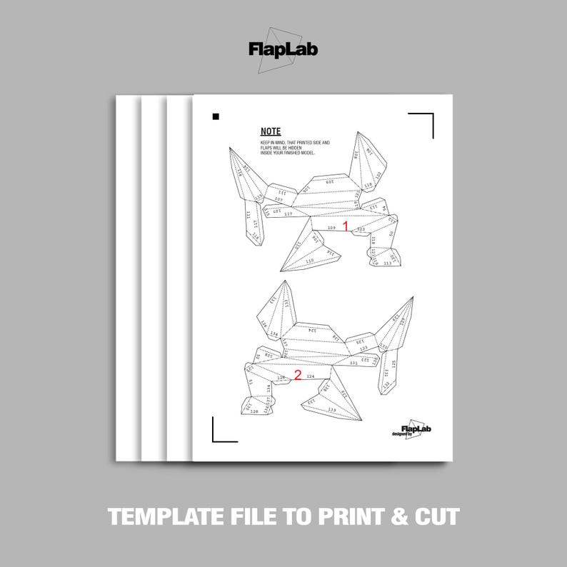 DIY Papercraft Deer Model: Low Poly Sculpture Template (digital ...
