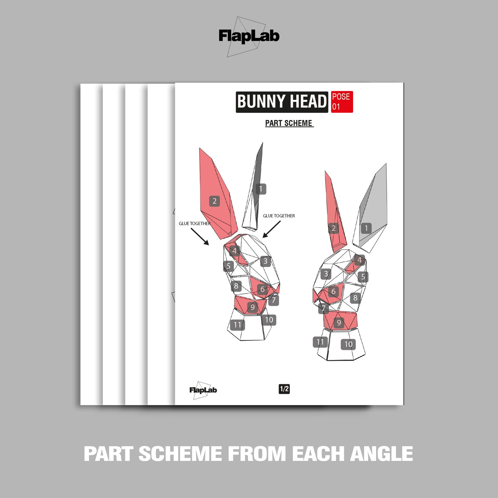 Papercraft Rabbit Sculpture, Bunny Papercraft, Papercraft Animals, DIY ...