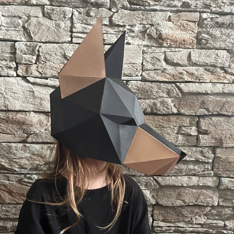 Paper Craft Doberman Dog Mask Printable Template Pdf Svg - Etsy