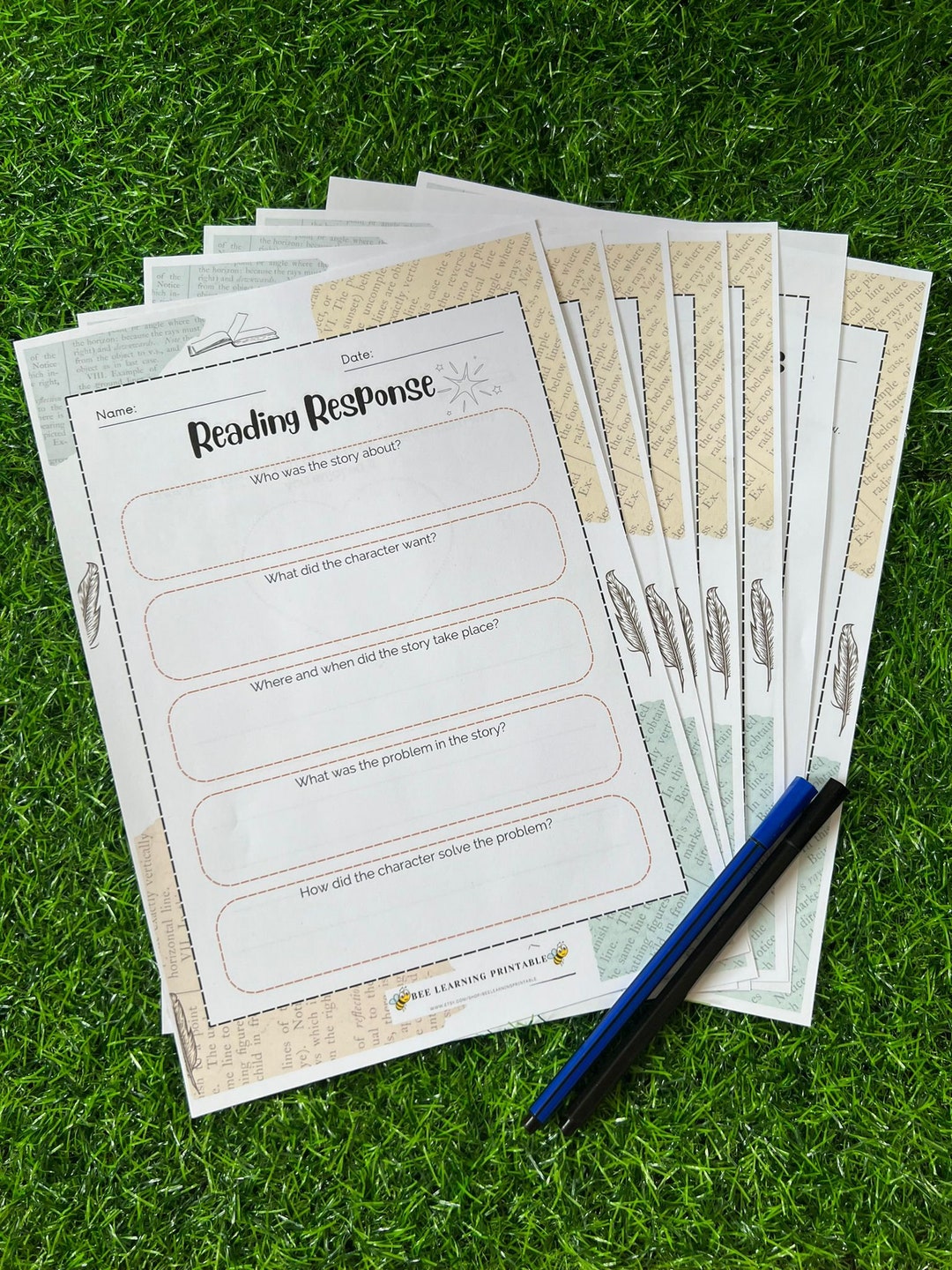 Reading Response Workbook Book Review Activity Template Digital ...