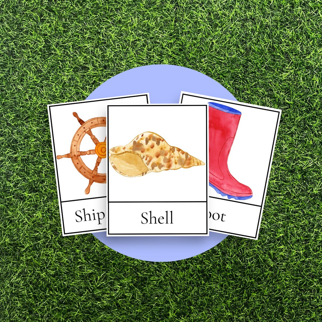 16 Printable Nautical Flashcards for Kids Montessori Learning Education ...