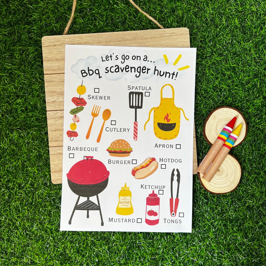 Fun Barbeque Scavenger Hunt for Kids Perfect Summer Activity Print at ...