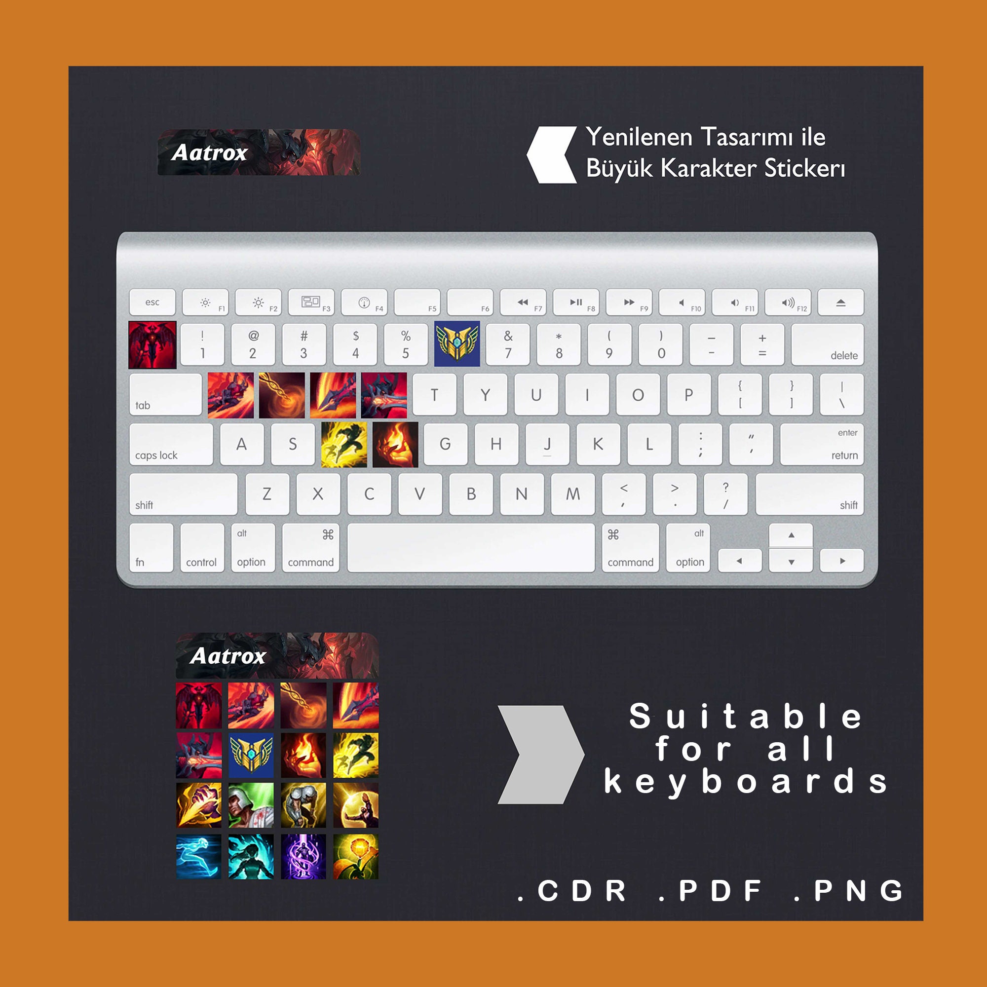 LOL Keycaps Sticker League of Legends Game Skill Keycaps - Etsy