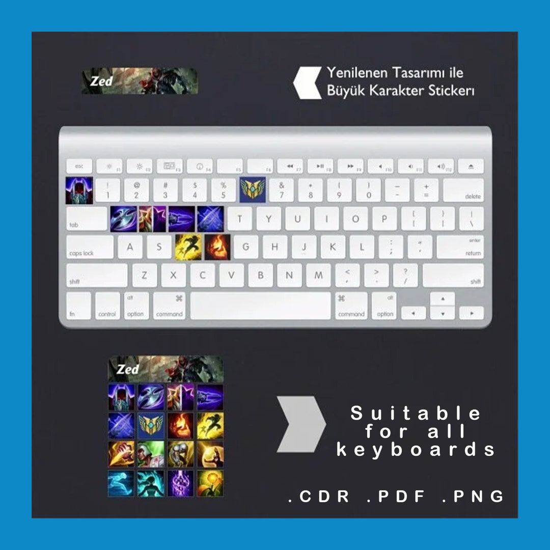 LOL Keycaps Sticker League of Legends Game Skill Keycaps - Etsy