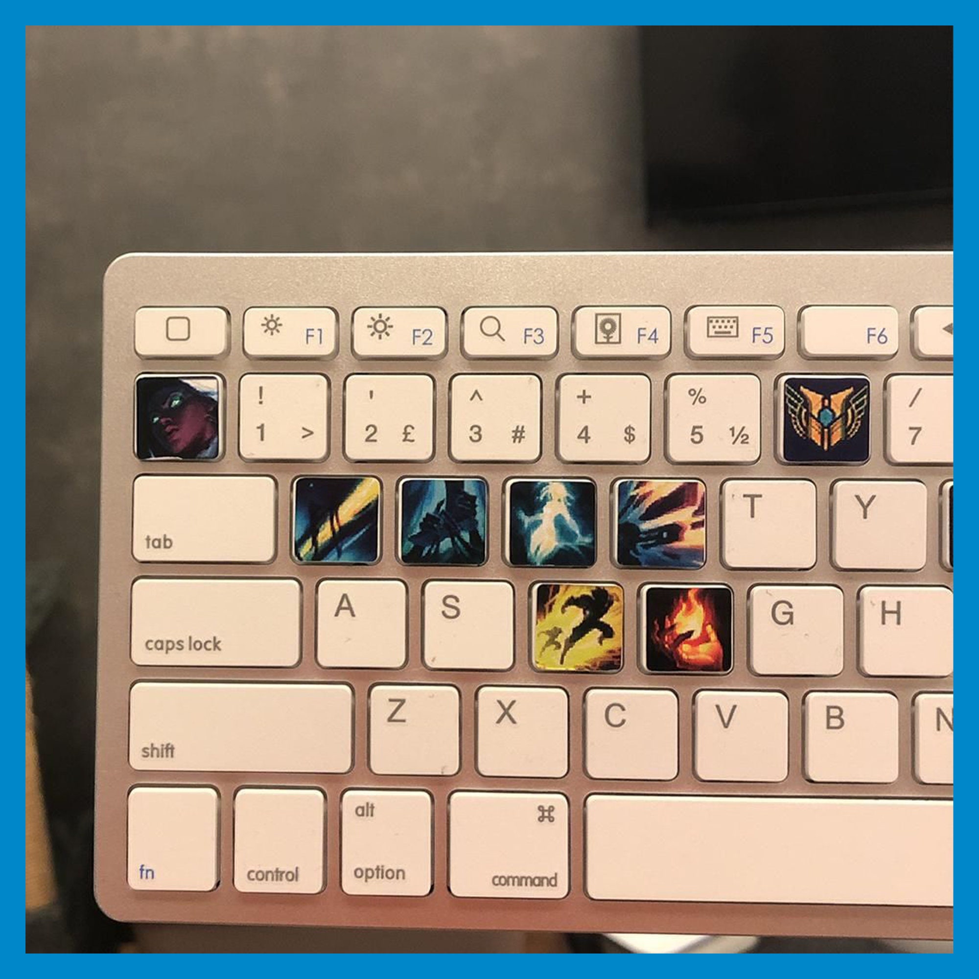 LOL Keycaps Sticker League of Legends Game Skill Keycaps Sticker Set ...