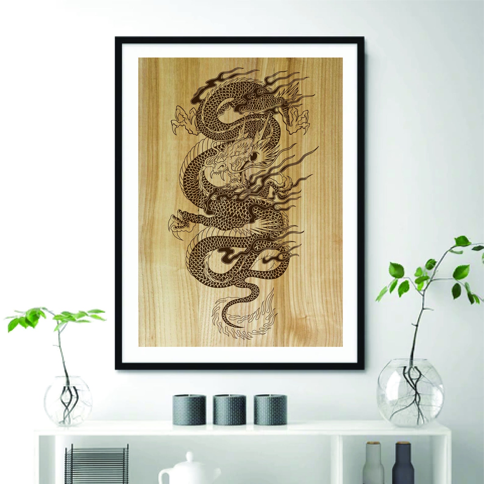 Dragon Detailed Vector File - Etsy