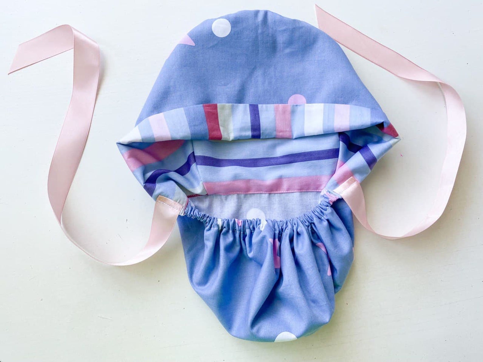 Scrub Cap Ponytail Sewing Pattern Style#4 2-tone With Lining, Printable ...