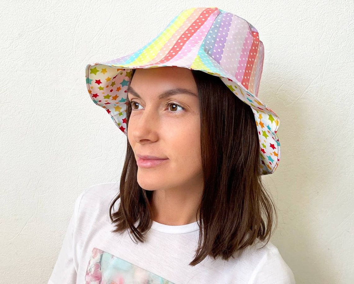 Reversible Bucket Hat Sewing Pattern and Video Instructions - Etsy