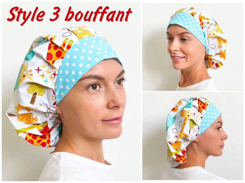 Set of 6 Scrub Cap Sewing Patterns With Video Instructions, Medical Cap ...