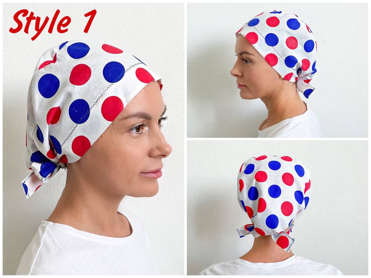 Set of 6 Scrub Cap Sewing Patterns With Video Instructions, Medical Cap ...