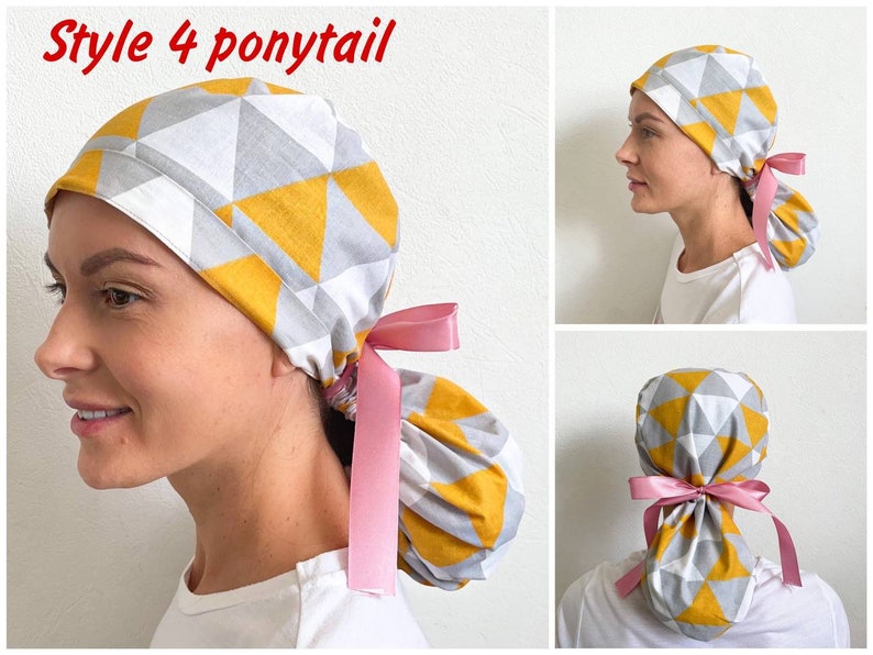 Set of 6 Scrub Cap Sewing Patterns With Video Instructions, Medical Cap ...