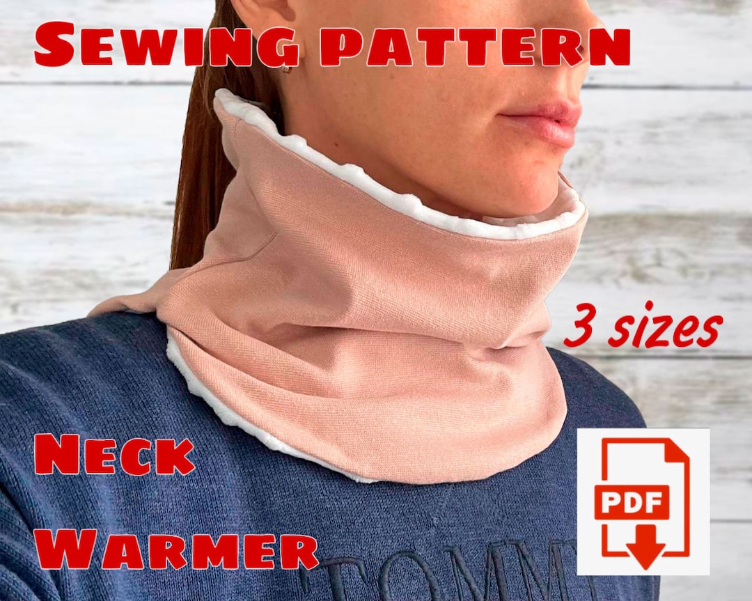 Reversible Neck Warmer Sewing Pattern, Neck Scarf Sewing Pattern, Neck ...