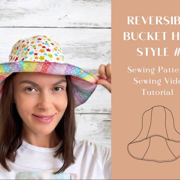 Double Sided Bucket Hat Pattern - Etsy