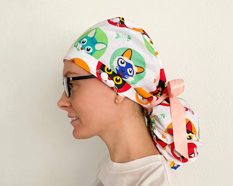 Scrub Cap Style4 Ponytail Pattern Printable Hat Sewing - Etsy