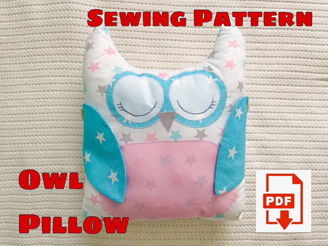 Owl Pillow Sewing Pattern, Diy Owl, Diy Nursery Decor, Diy Room Decor ...
