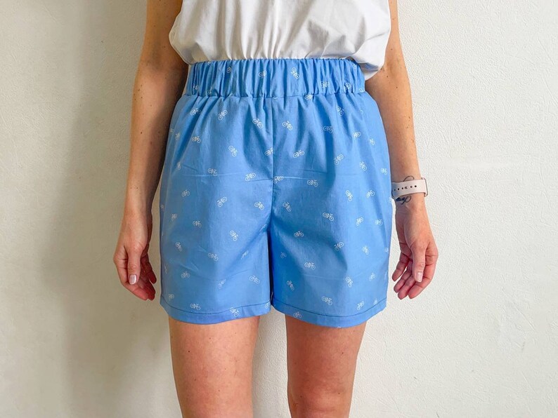 High Waisted Shorts Sewing Pattern and Video Instructions Beach Shorts ...