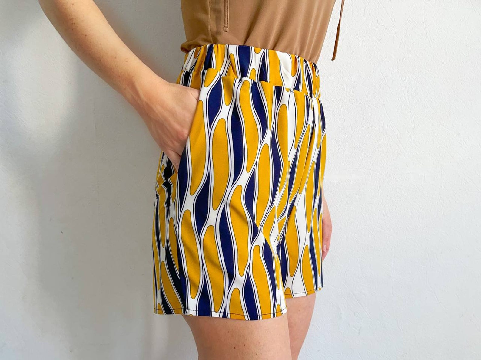 High Waisted Shorts Sewing Pattern and Video Instructions Beach Shorts ...