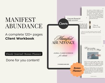 Editable Law of Attraction Ebook Workbook Canva Template - Etsy