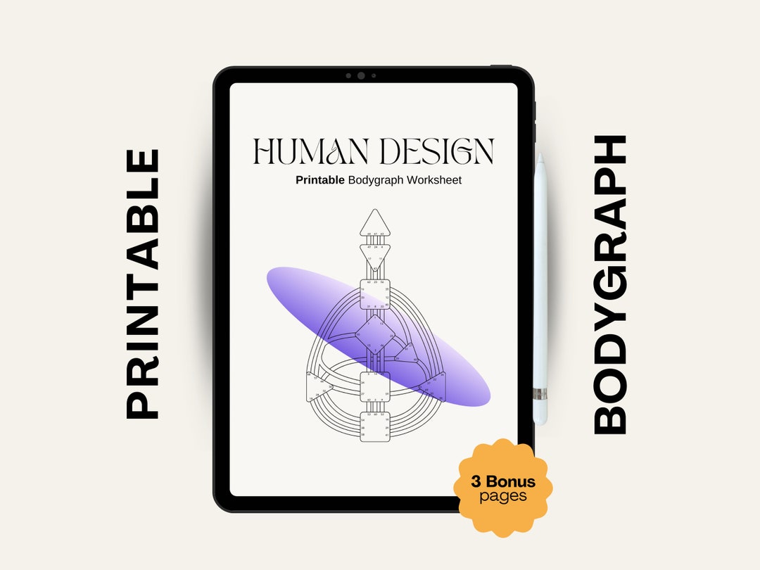 Human Design Printable Bodygraph Chart Human Design Reader Template HD Chart PDF HD Reading for ...