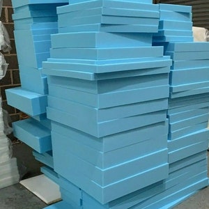 Blue Foam Cut to Any Size High Density Firm Foam for Sofa Seat Chair ...