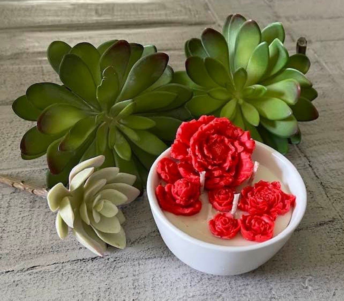 Sexy Red Rose Candle Handmade Luxury Candle Vanilla Scented - Etsy