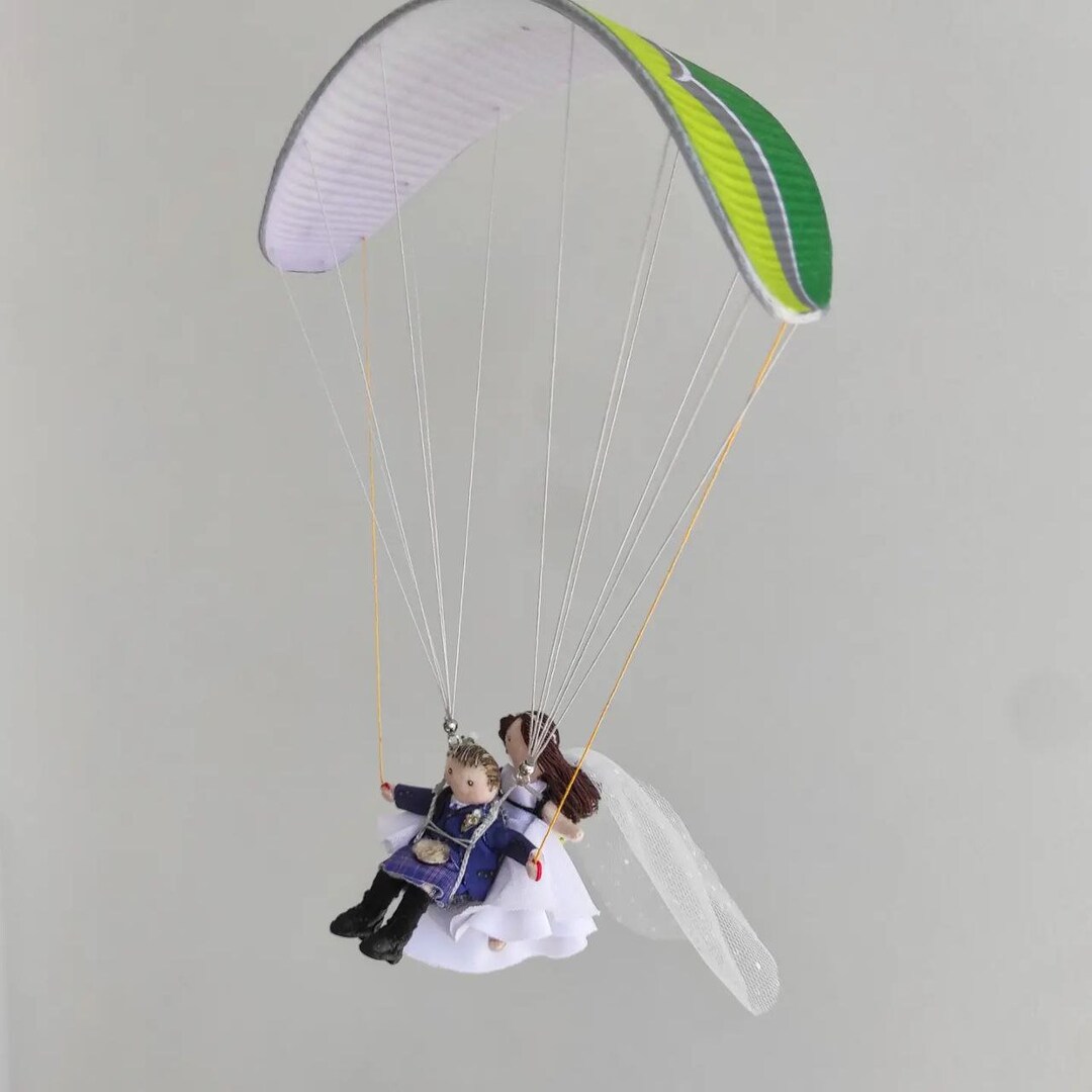 Custom Paragliding Tandem Bride and Groom Paragliders Wedding Gift ...