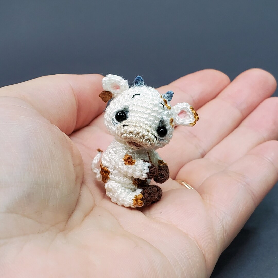 Custom Micro Bull Dollhouse Miniature Tiny Cow. Doll Pet Bull. Mini ...