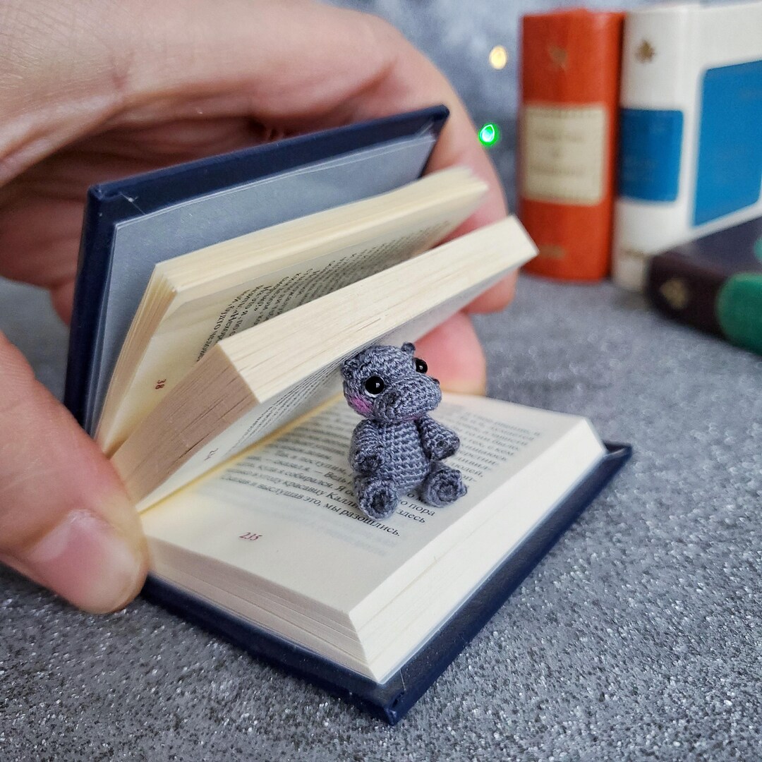 Custom Micro Hippo Moo Deng Dollhouse Miniature Tiny Hippo. Doll Pet ...