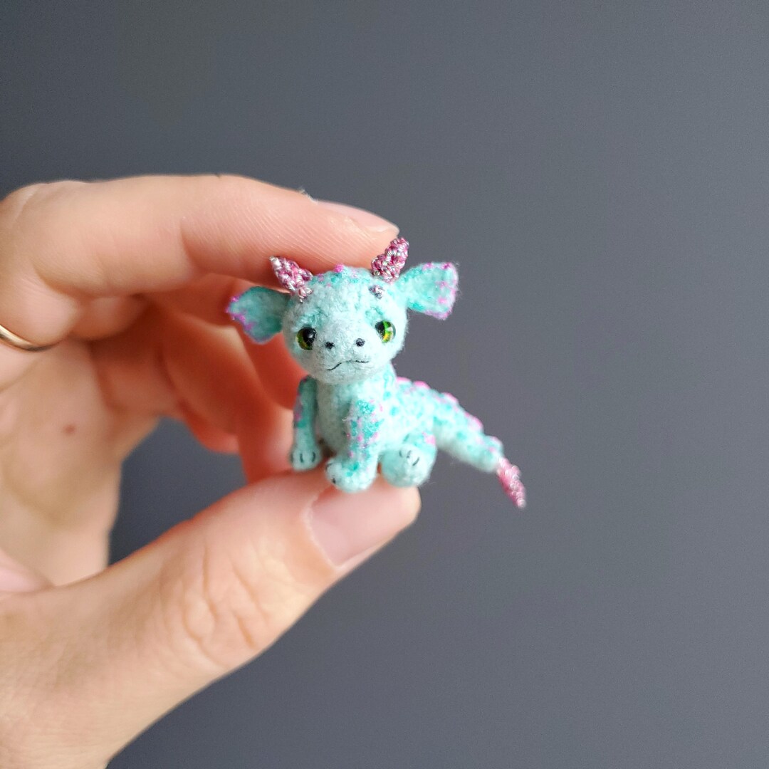 Custom Micro Baby Moon Dragon. Dollhouse Miniature Tiny Dragon. Doll ...