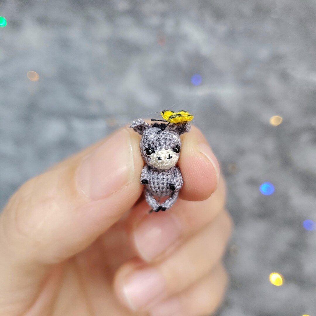 Custom Micro Donkey Dollhouse Miniature Tiny Donkey. Doll Pet Little ...