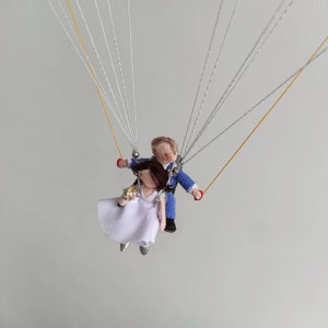 Custom Paragliding Tandem Bride and Groom Paragliders Wedding Gift ...