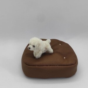 Cute Puppy in a Wicker Basket. Custom Micro Puppy Dollhouse Miniature ...