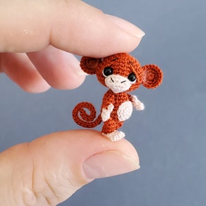 Custom Micro Monkey Dollhouse Miniature Tiny Monkey. Doll Pet Monkey ...