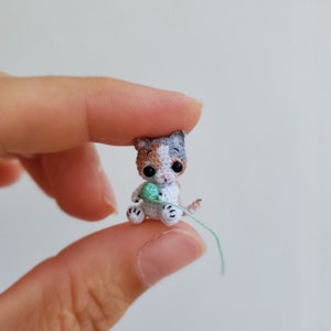 Custom Micro Kitten Dollhouse Miniature Tiny Cat. Doll Pet Kitten. Mini ...
