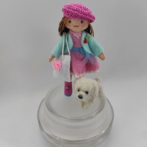 Cute Puppy in a Wicker Basket. Custom Micro Puppy Dollhouse Miniature ...