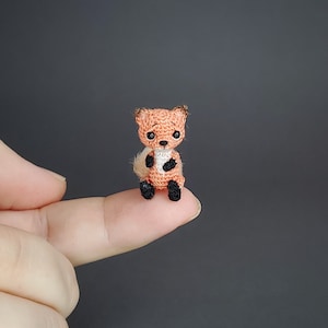 Custom Micro Fox Dollhouse Miniature Tiny Fox. Doll Pet Fox. Mini ...