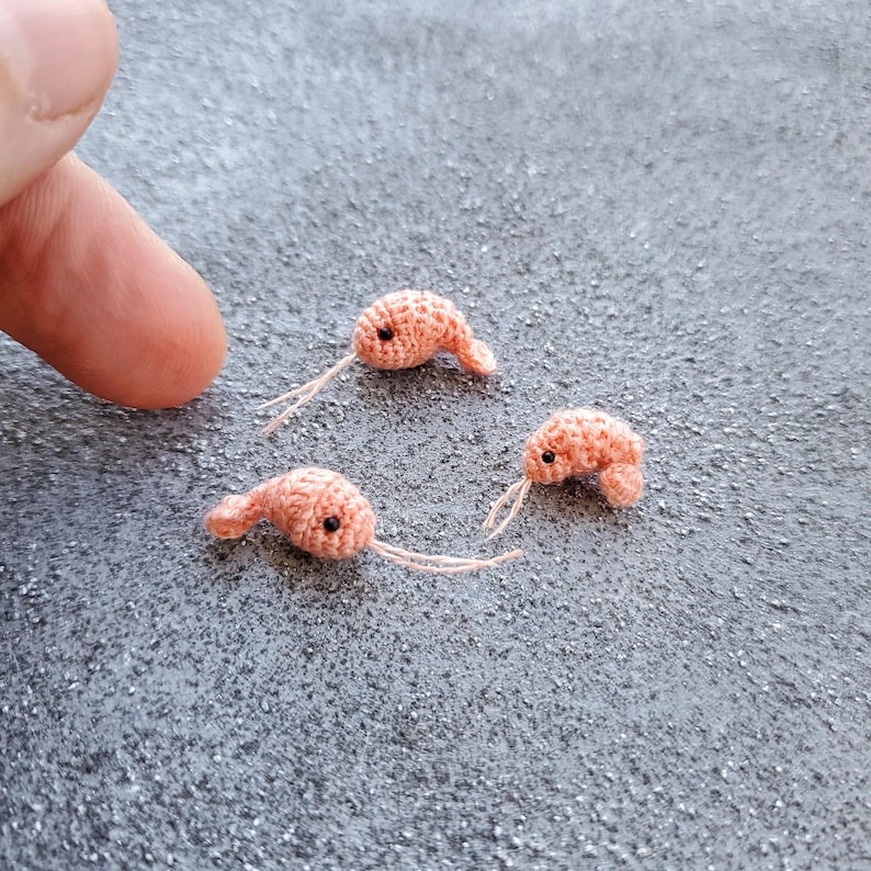 Crochet Micro Shrimp: Realistic Miniature Amigurumi - Etsy