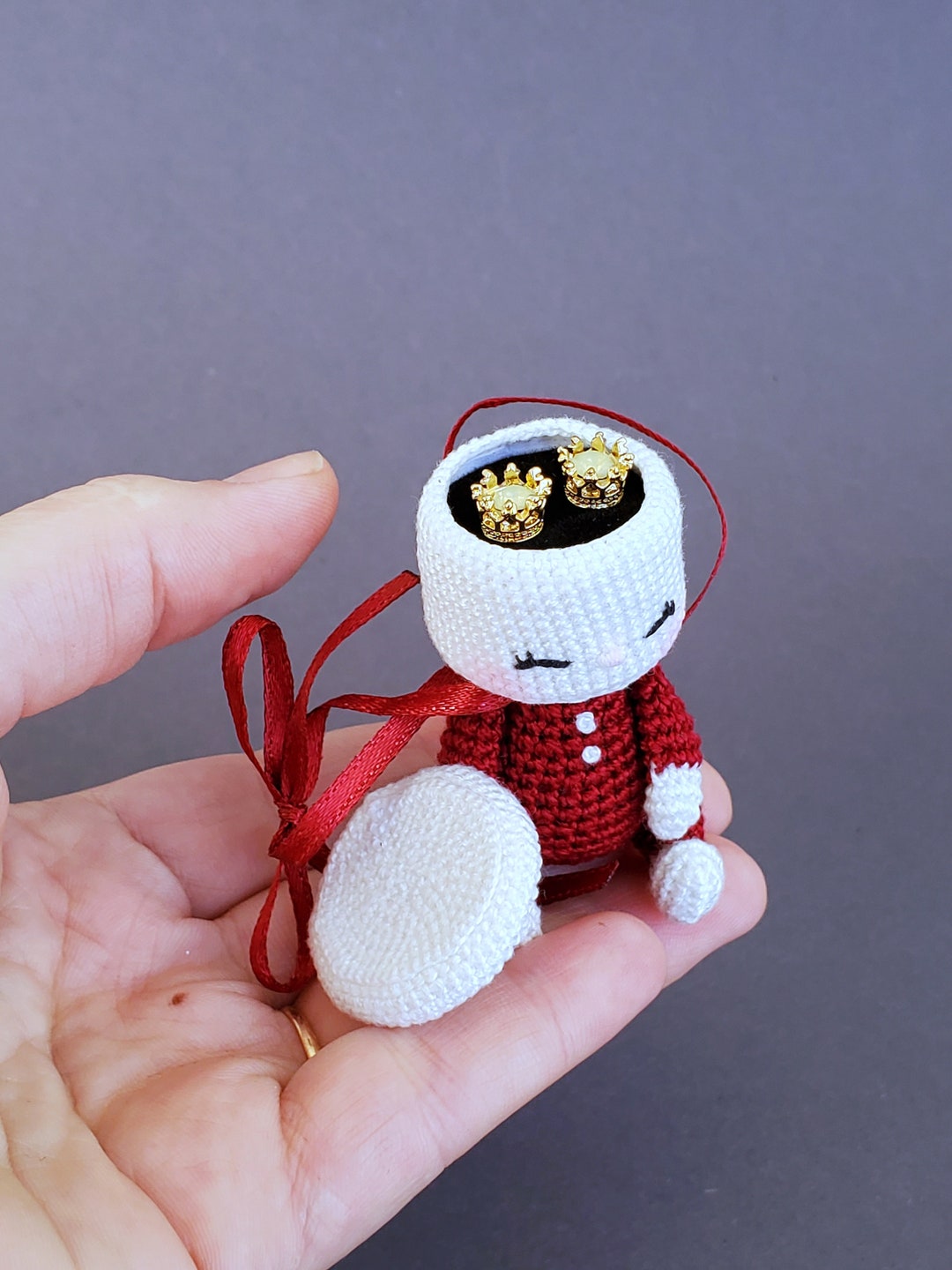 Mini Crocheted Unusual Gift-box Miniature, Custom Box for Jewelry - Etsy