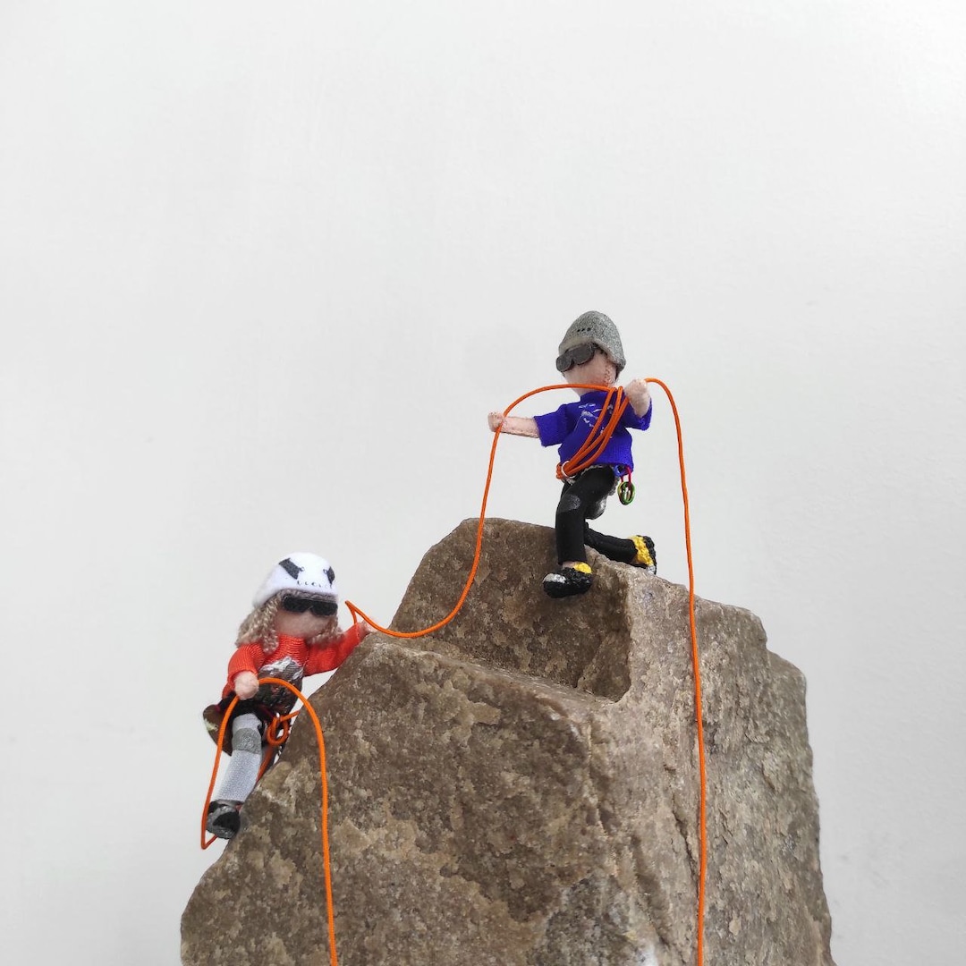 Rock Climber Figurine 1pc, Cute Ornament, Micro Doll, Little Doll ...