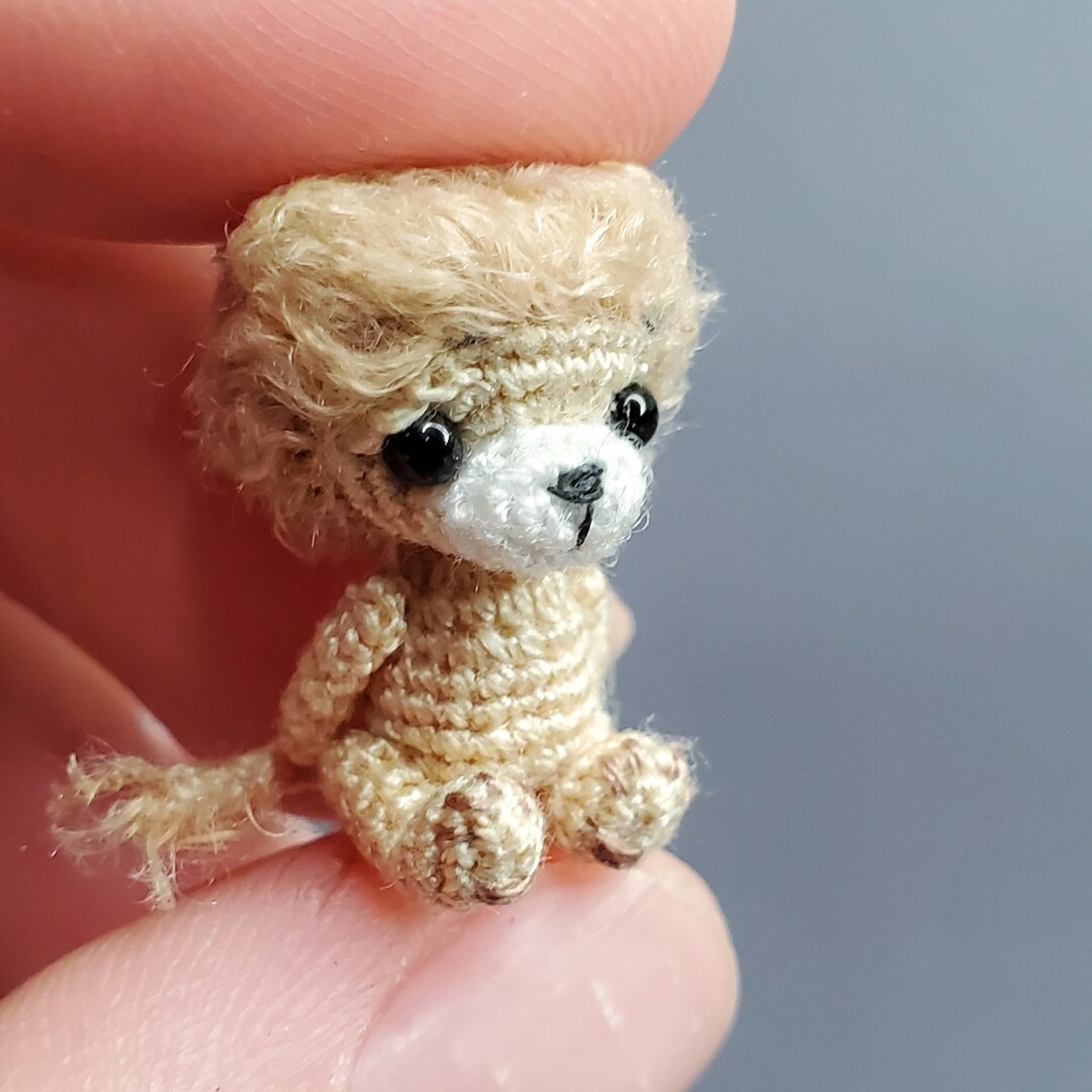 Custom Micro Lion Dollhouse Miniature Tiny Lion. Doll Pet - Etsy