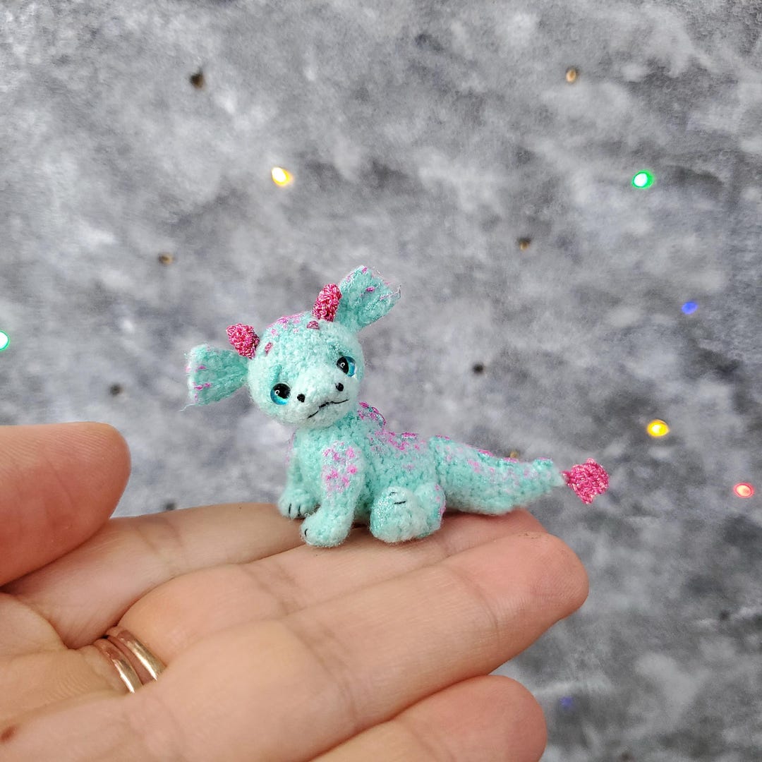 Custom Micro Baby Moon Dragon. Dollhouse Miniature Tiny Dragon. Doll ...