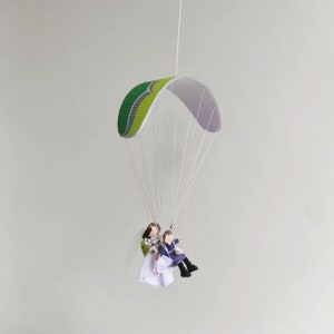 Custom Paragliding Tandem Bride and Groom Paragliders Wedding Gift ...