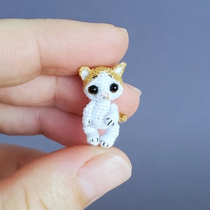 Custom Micro Kitten Dollhouse Miniature Tiny Cat. Doll Pet Kitten. Mini ...