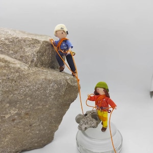 Rock Climber Figurine 1pc, Cute Ornament, Micro Doll, Little Doll ...